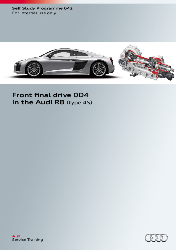 SSP 642 Front final drive 0D4 in the Audi R8