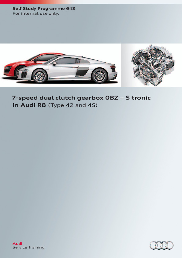 SSP 643 7-speed dual clutch gearbox 0BZ– S tronic in Audi R8